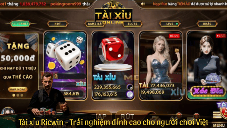Ricwin – Cổng Game Tài Xỉu Thắng Lớn, Giải Trí Tối Đa!